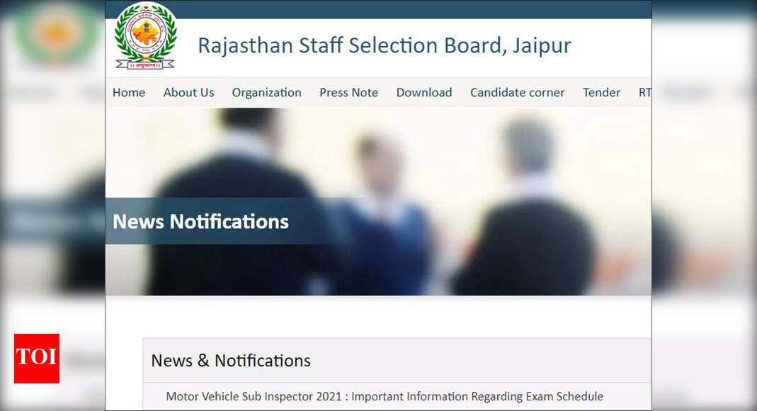 Rajasthan RSMSSB Motor Vehicle SI Exam date released, admit card on Feb ...