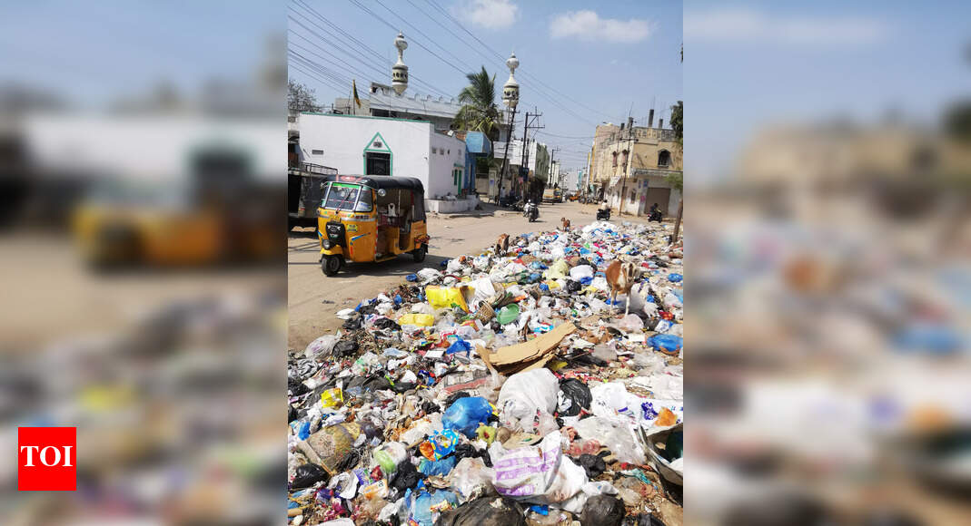 Garbage on Hassan Nagar Road leave residents - Times of India