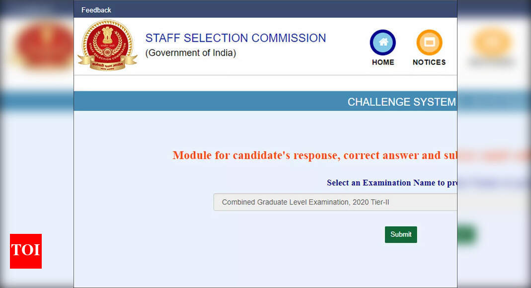 SSC CGL Answer Keys 2020: SSC CGL 2020 Tier-II answer keys and response ...