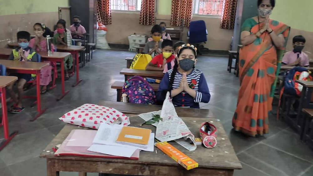 Photos: Students return to campus as Goa schools reopen | The Times of ...