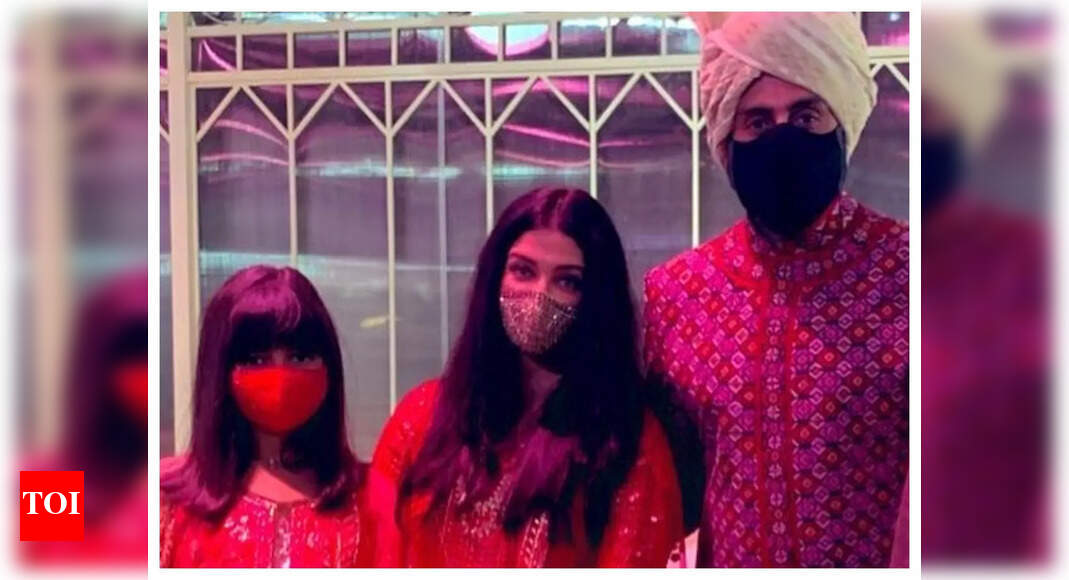 Aishwarya Rai, Abhishek Bachchan and Aaradhya look ravishing in red at ...