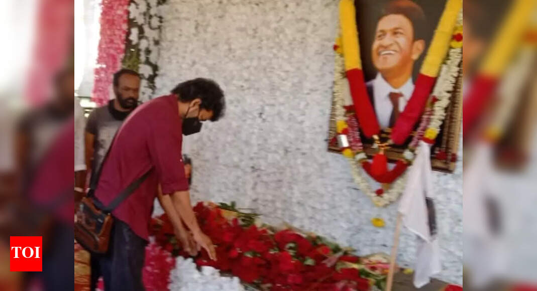Vijay pays his respects at Puneeth Rajkumar's memorial | Tamil Movie ...