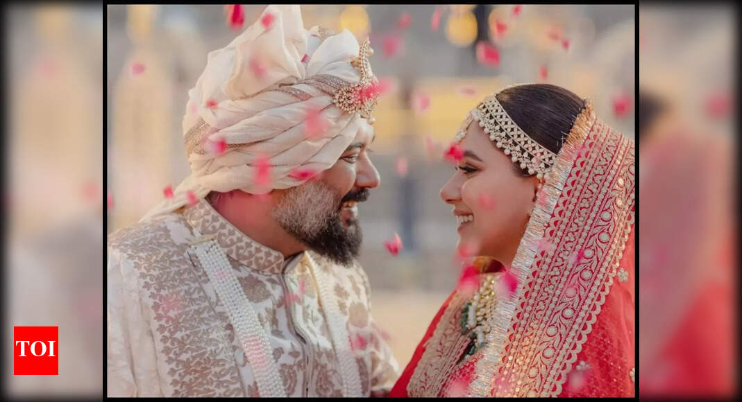 Newlyweds Luv Ranjan and Alisha Vaid look breathtakingly beautiful in ...