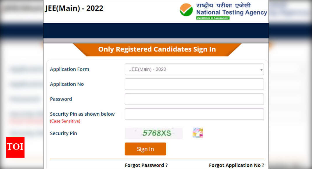 JEE Main 2022: Online Application process begins for April Session ...