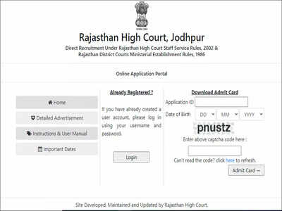 Rajasthan High Court LDC 2022 Admit Card out, download here - Times of India