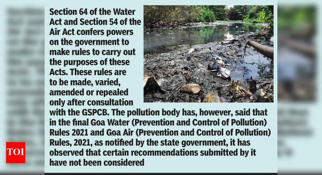 Board seeks amendments to rules on water, air pollution | Goa News ...