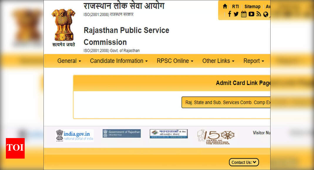 RAS Admit Card 2022: RPSC RAS Mains 2022 Admit Card released @rpsc ...