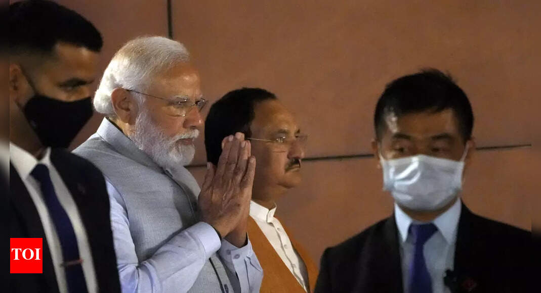 BJP leadership discusses govt formation in 4 states at PM Modi's ...