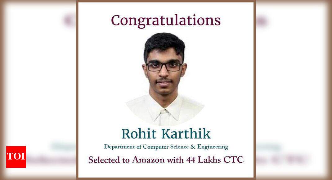 NIT Goa student bags Rs 44L annual pay package from Amazon | Goa News ...
