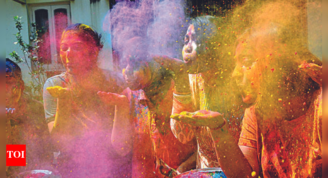 Holi: Burst Of Colour And Joy As City Celebrates A Covid-free Holi ...