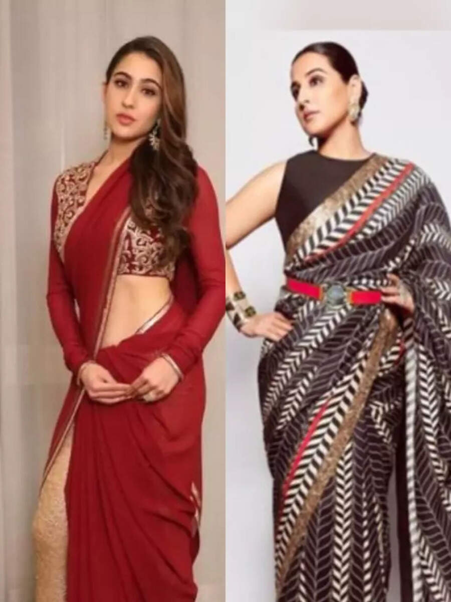 Pant sari to belted drape: Best sari draping styles ever | Times of India