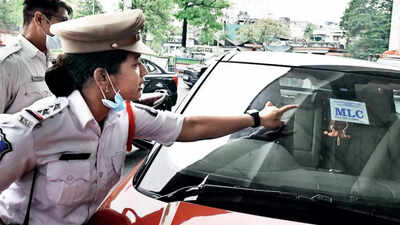 Mla, Police Stickers On Vehicles Rampant In City | Hyderabad News - The ...