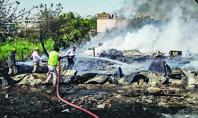 Shanties Gutted As Fire Breaks Out At Scrap Godown In Basai | Gurgaon ...