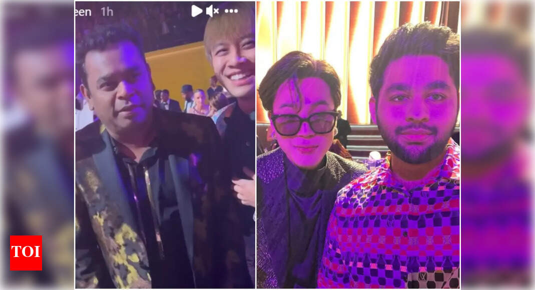 A R Rahman and his son Ameen share happy moments with BTS from the ...