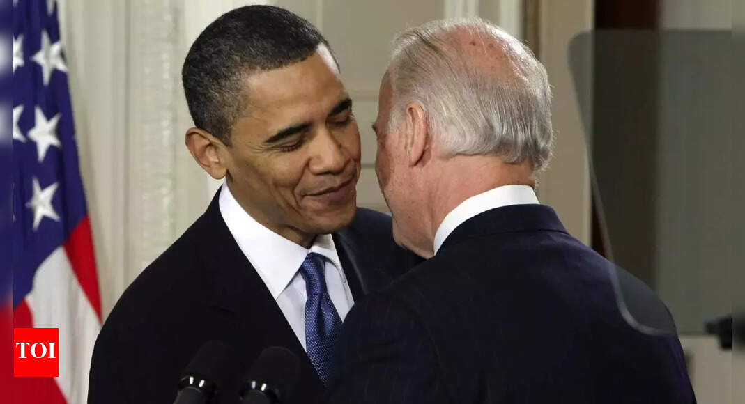 Biden: Biden-Obama: White House reunion to celebrate health law - Times ...