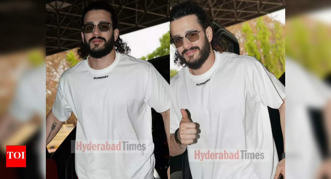 Spotted: Akhil Akkineni shows off his cool new look as he jets off to ...