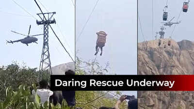 Deoghar Ropeway Accident: One dead, 48 stranded in Deoghar; rescue ...