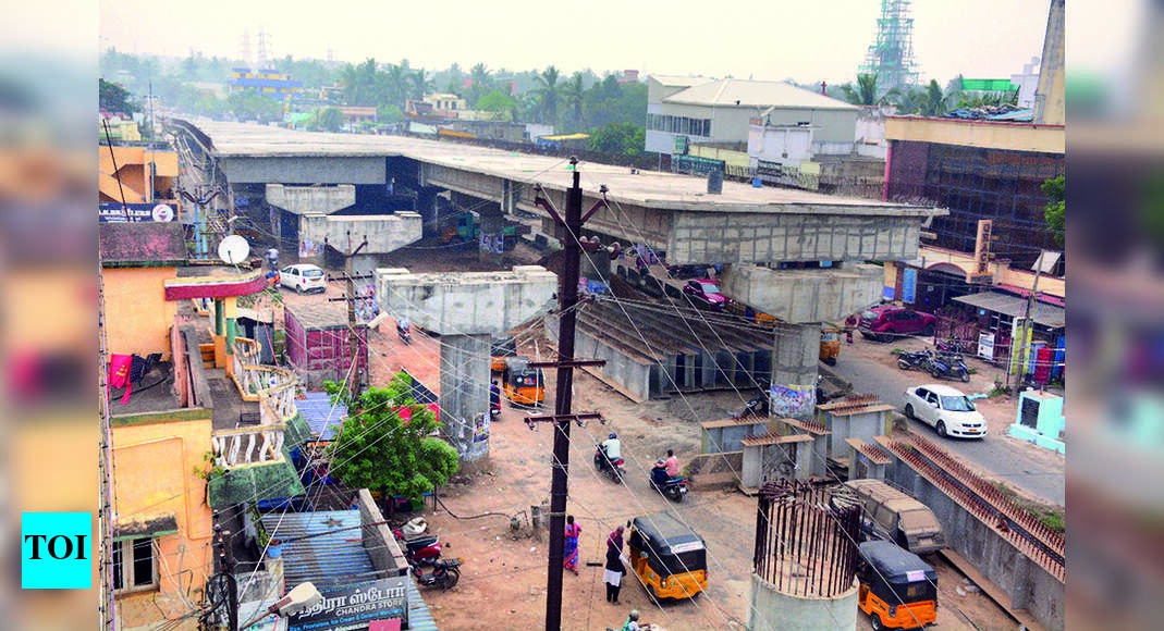 Pattabiram: Construction Of Pattabiram Bridge Slows Down Again ...