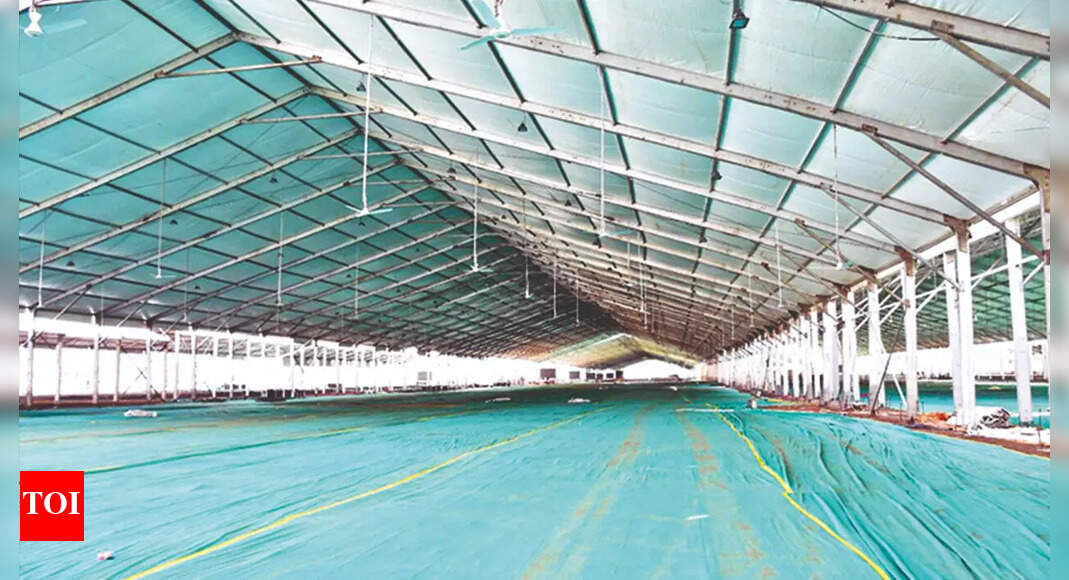 Massive 600m-long Dome Erected | Vadodara News - Times of India