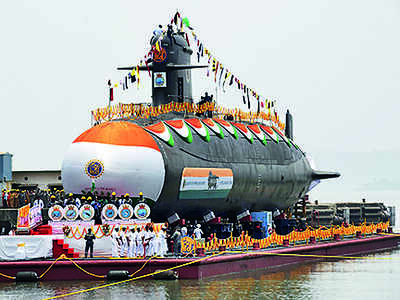 Submarine Ins Vagsheer Launched | Mumbai News - Times of India