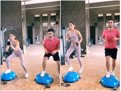 Watch: Kriti Sanon takes up the Bosu Challenge with perfection | Hindi ...