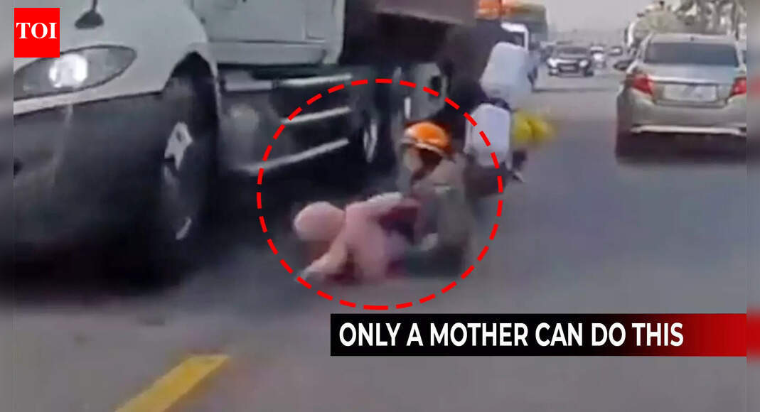 Viral video: Mother’s super-fast response after bike accident saves ...