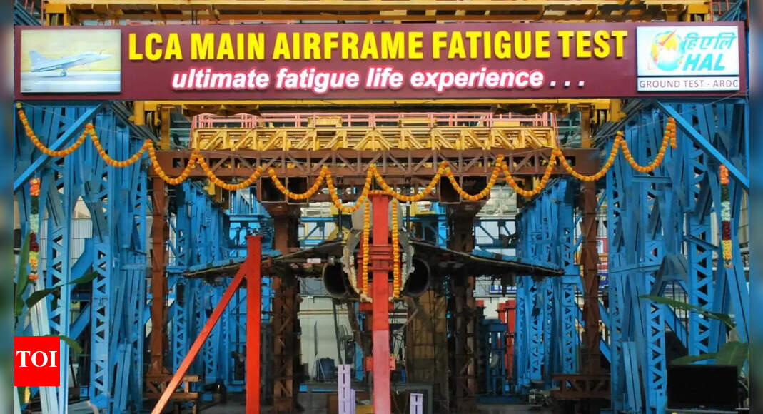 Lca: Main airframe fatigue test of LCA-Mk1 begins | India News - Times ...