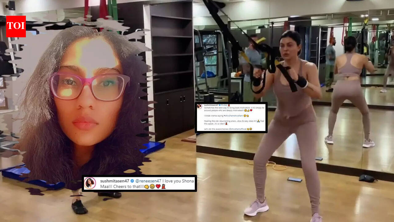 Sushmita Sen drops a super impressive workout video, daughter Renee ...