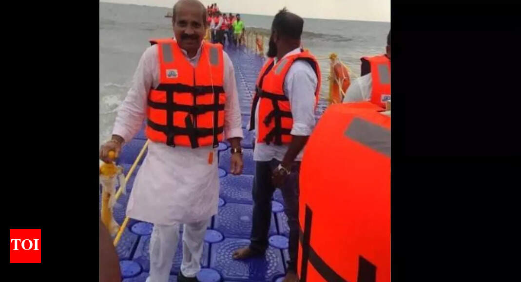 Karnataka’s first floating bridge inaugurated at Malpe Beach ...