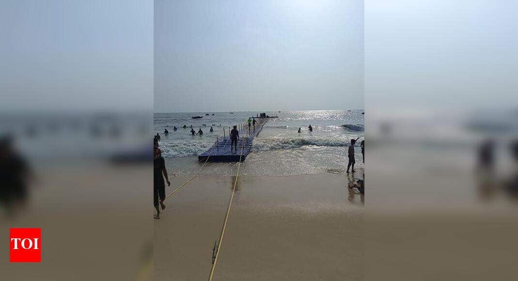 State’s first floating bridge inaugurated at Malpe Beach | Mangaluru ...