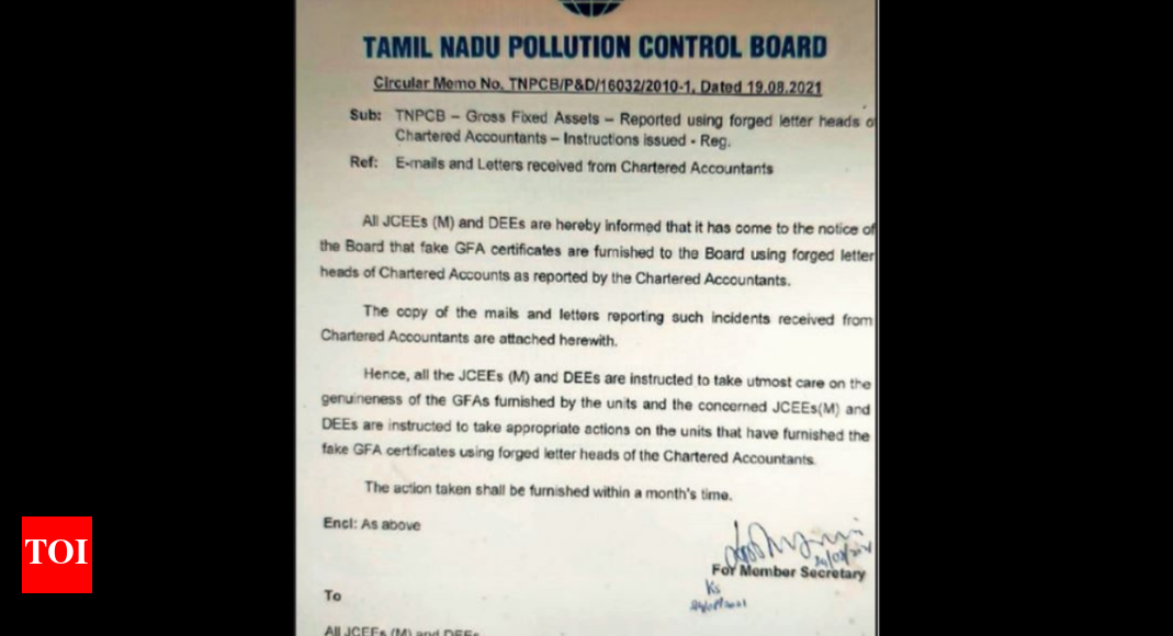 Tamil Nadu Pollution Control Board lens on 117 industries for using ...