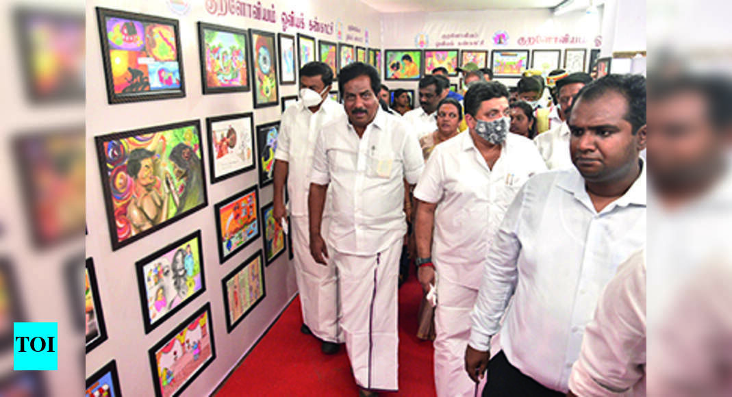 Madurai: Paintings On Thirukural Draw Crowds At Chithirai Exhibition ...