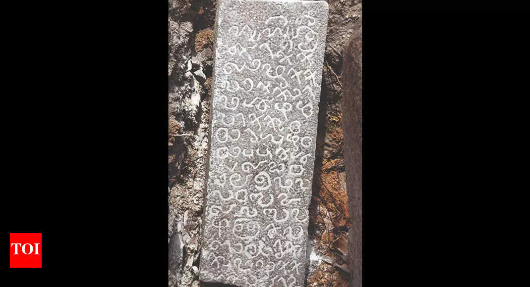 Stone: Stone Tablet With Vatteluttu Script Found In Tirupur ...