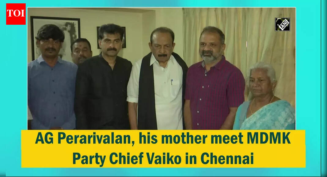 vaiko: AG Perarivalan, his mother meet MDMK Party Chief Vaiko in Chennai