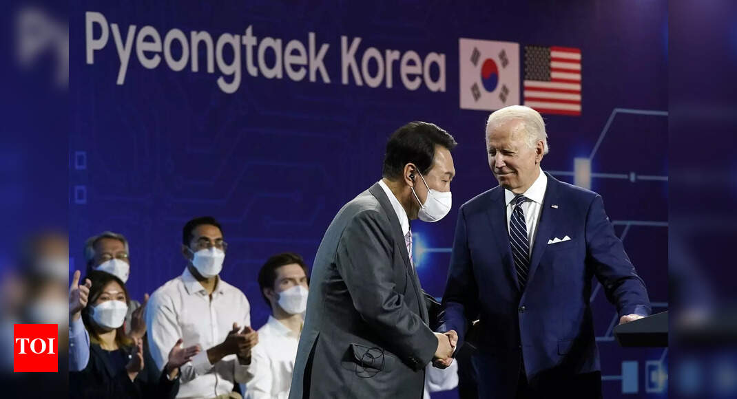 Biden says 'hello' to Kim Jong Un amid tensions over weapons tests ...