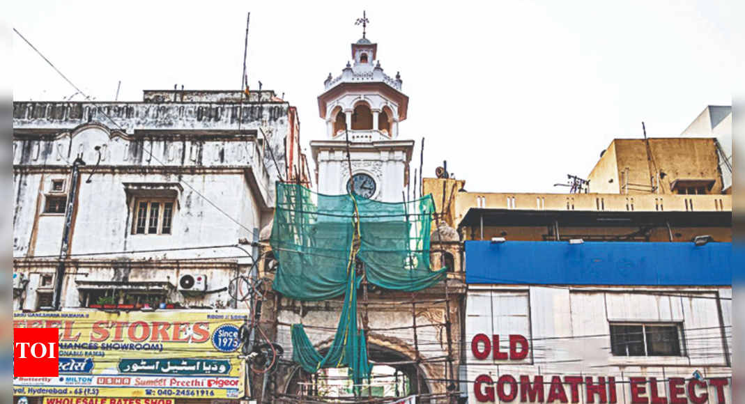 Time Stands Still On Clock Tower Restoration Work | Hyderabad News ...