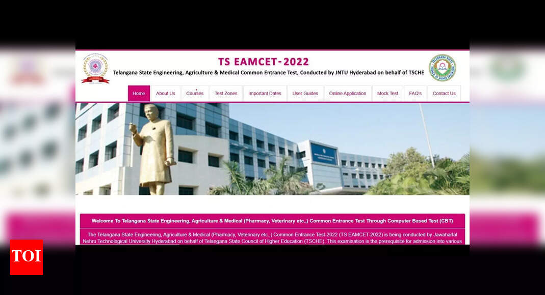 TS EAMCET 2022: Application correction window opens @eamcet.tsche.ac.in ...