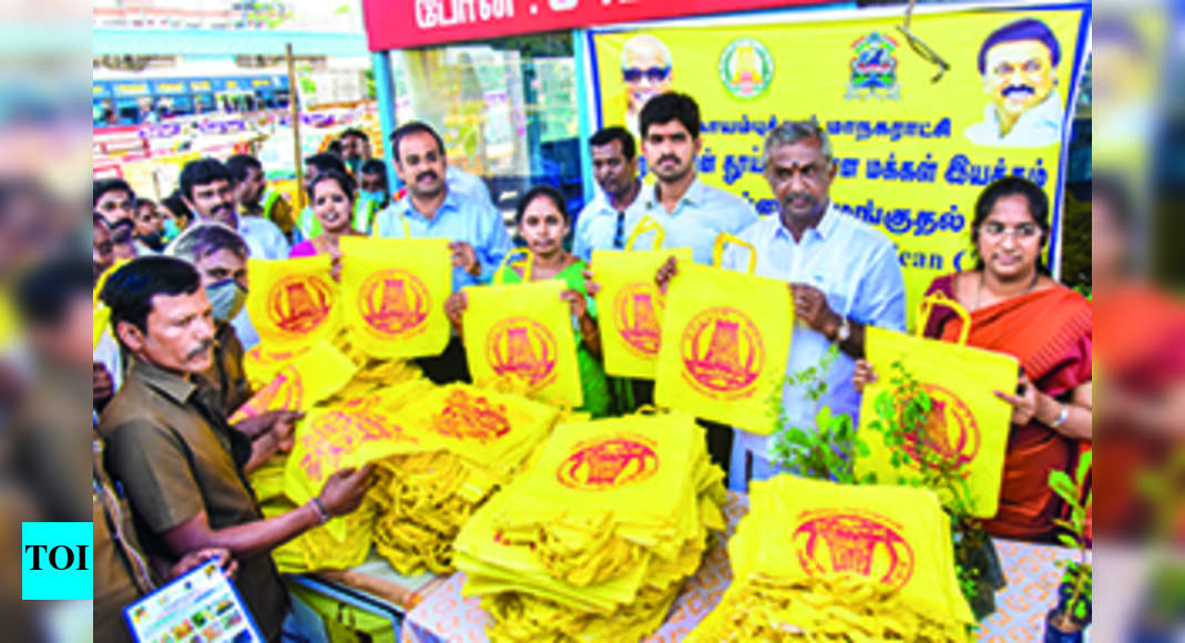 Corpn Launches ‘manjappai’ Campaign | Coimbatore News - Times of India