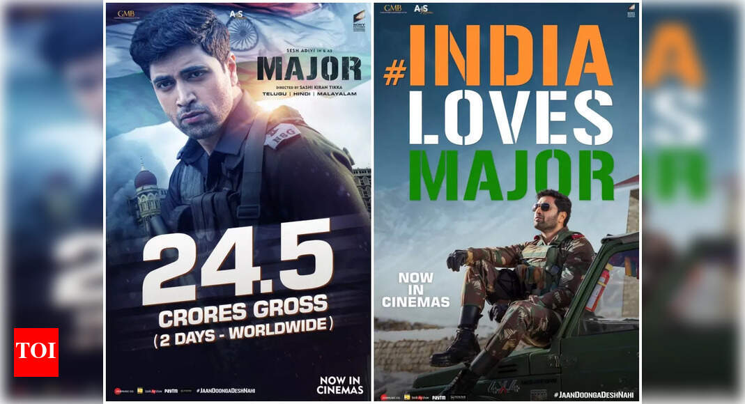 ‘Major’ box-office collections Day 2: Adivi Sesh, Saiee Manjrekar ...