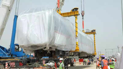 NCRTC’s RRTS corridor: First train set arrives in UP; see pictures ...