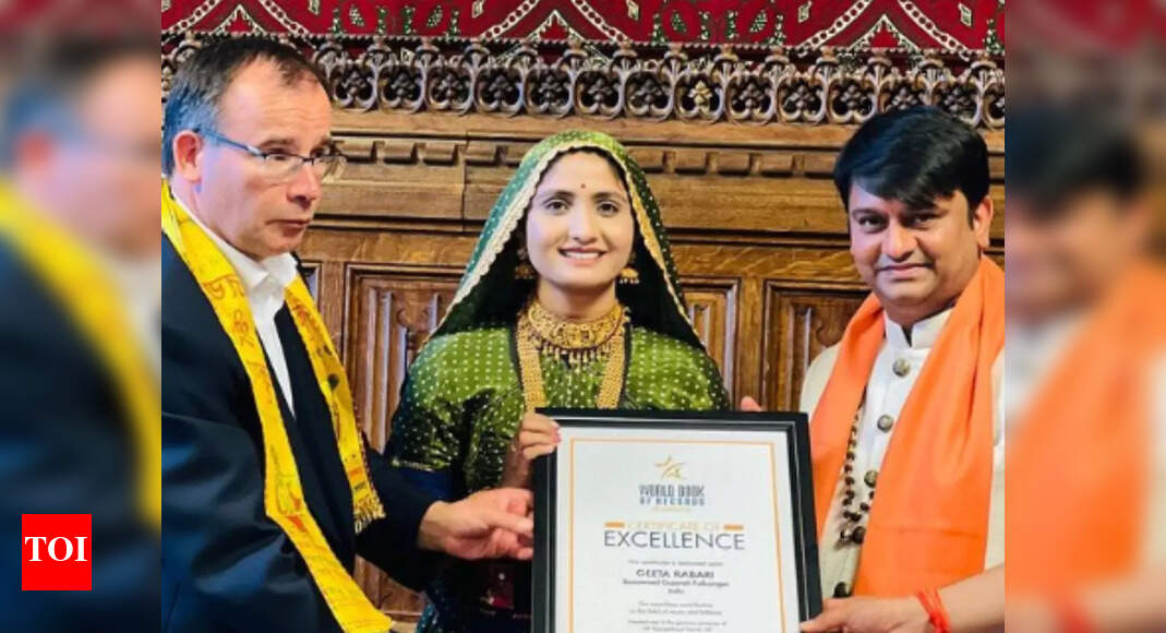 Geeta Rabari on receiving the World Record Book Of Europe and London ...