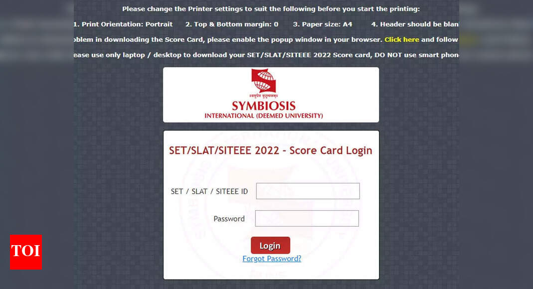 SLAT Result 2022: Symbiosis SLAT 2022 Scorecard released; here’s how to ...