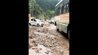 Rain inundates several areas of Manali | Shimla News - Times of India