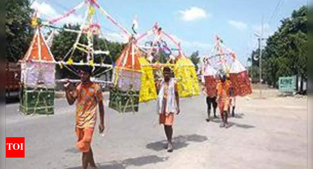 Kanwar: 6 men carry 50-litres kanwar for 6,000 people of Rajasthan ...