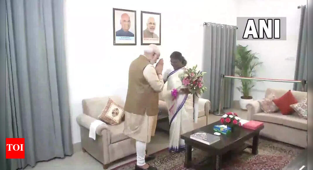 Murmu: PM Modi meets President-elect Droupadi Murmu, says India has ...