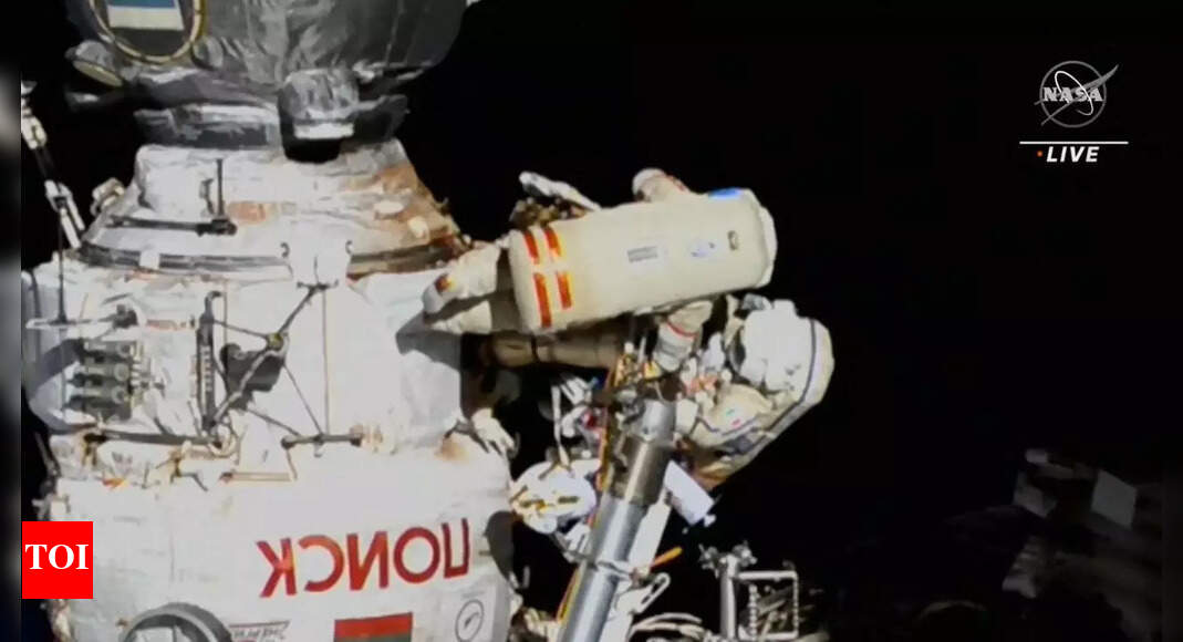 Italian first European woman on spacewalk outside ISS - Times of India