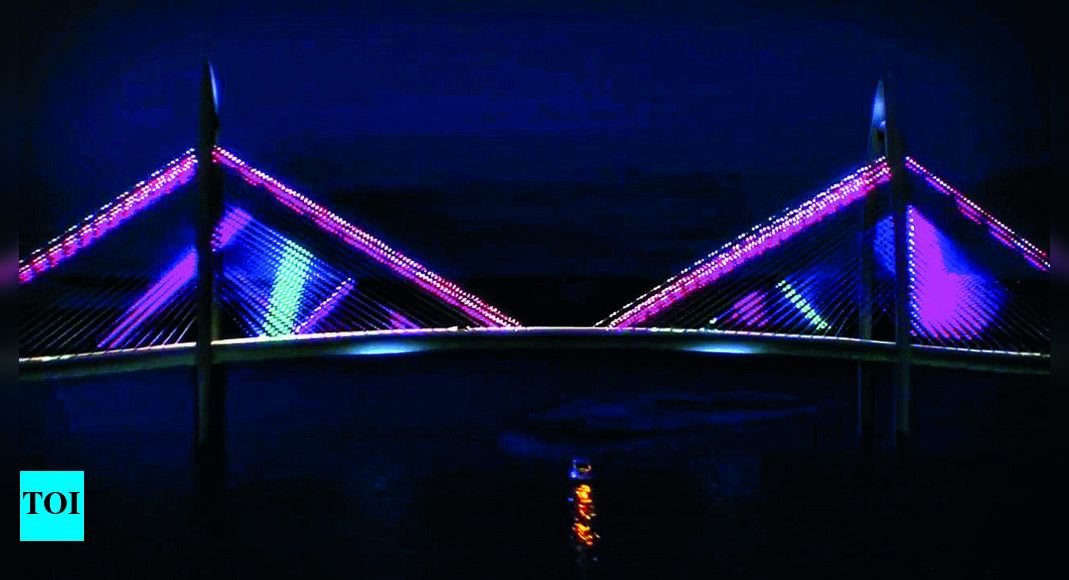 10-crore Lighting System To Brighten Cable-stayed Bridge | Surat News ...