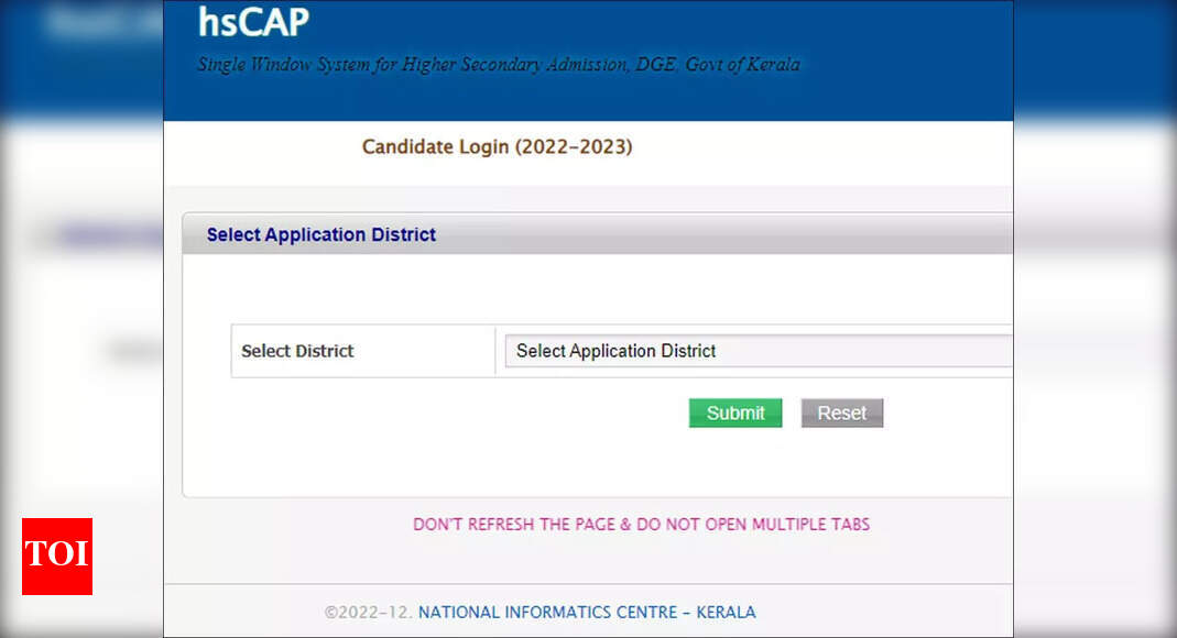 HSCAP Kerala 2022: Plus One admissions registrations end today @hscap ...