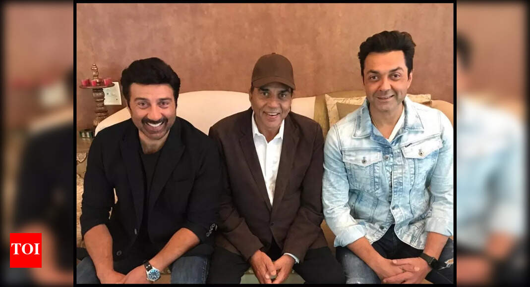 Sunny Deol shares a happy picture with dad Dharmendra and brother Bobby ...
