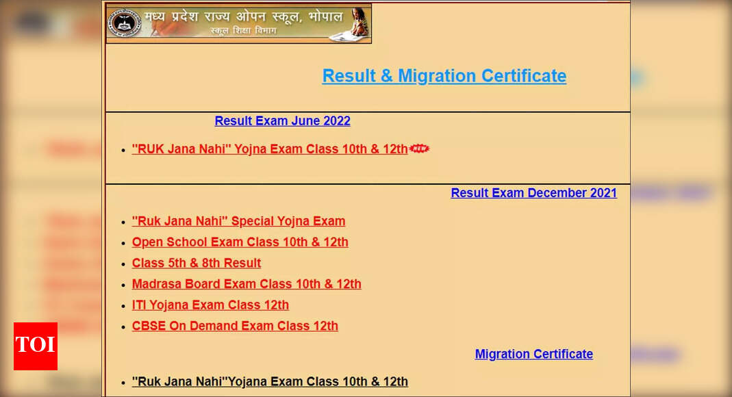 MPSOS Result 2022: MPSOS Open School 10th and 12th results 2022 ...
